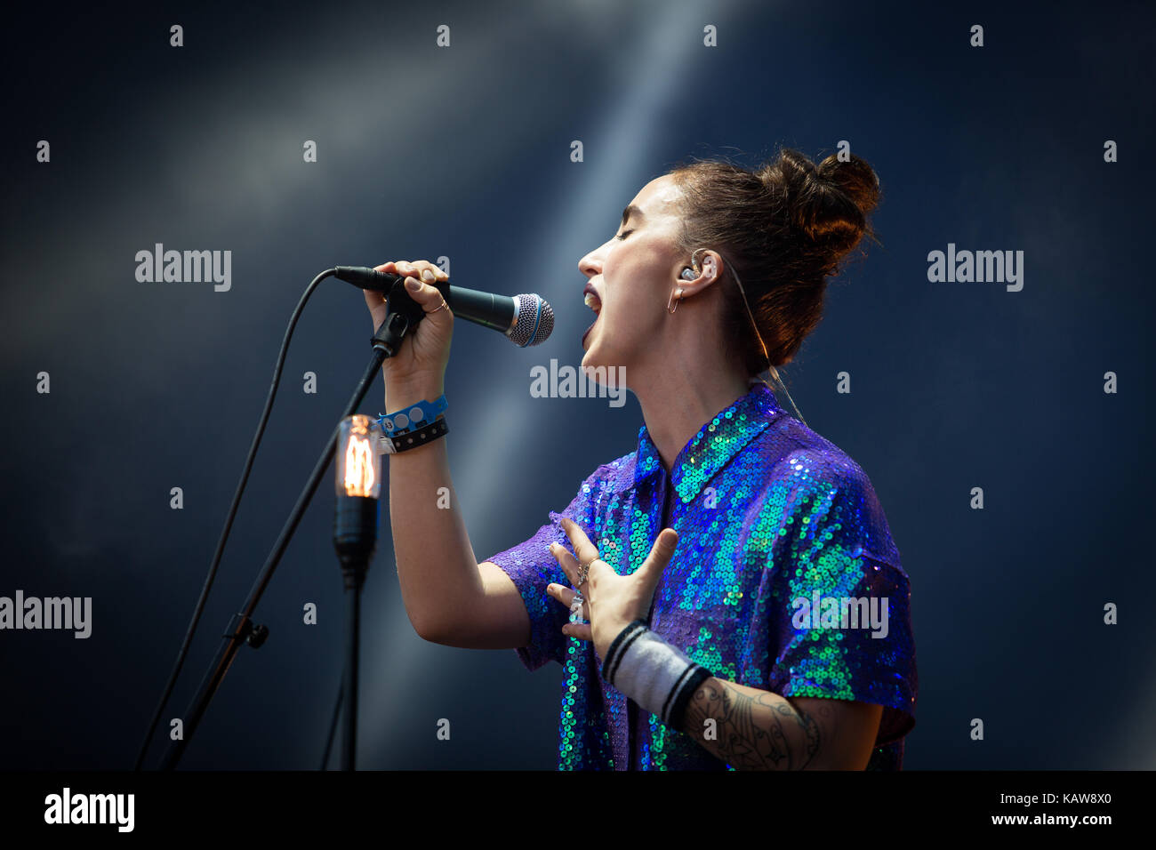 The Norwegian indie pop band Highasakite performs a live concert at the ...
