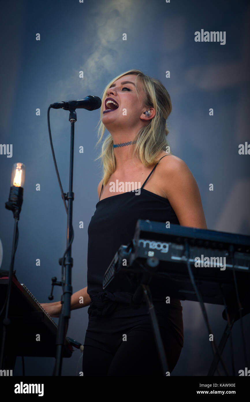 The Norwegian indie pop band Highasakite performs a live concert at the ...