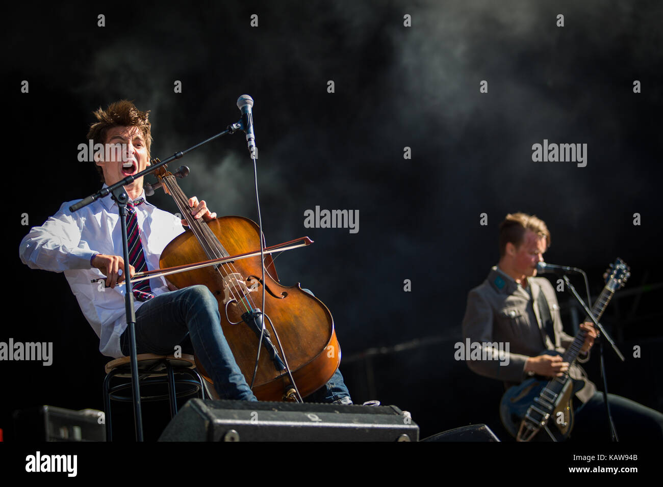 The Norwegian punk rock band Honningbarna performs a live concert at ...