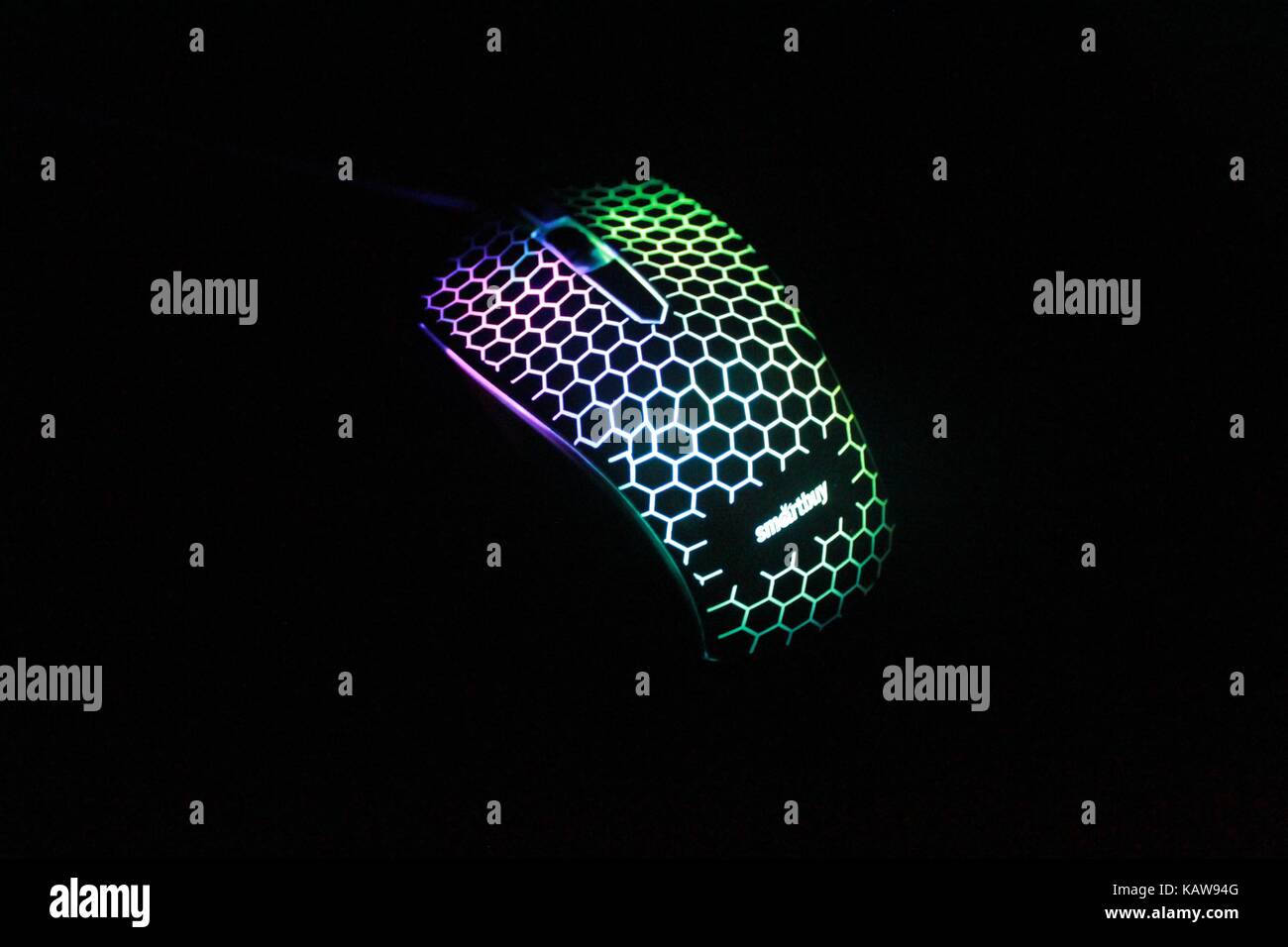 Original computer mouse with a changing multi-colored illumination ...