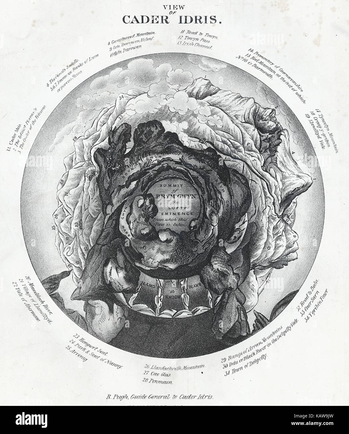 A scenic photograph of Cader Idris, a mountain in Wales, offering a ...
