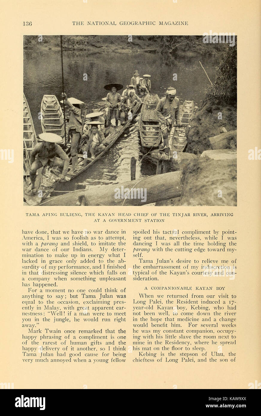 This page from 'National Geographic Magazine' features a detailed ...