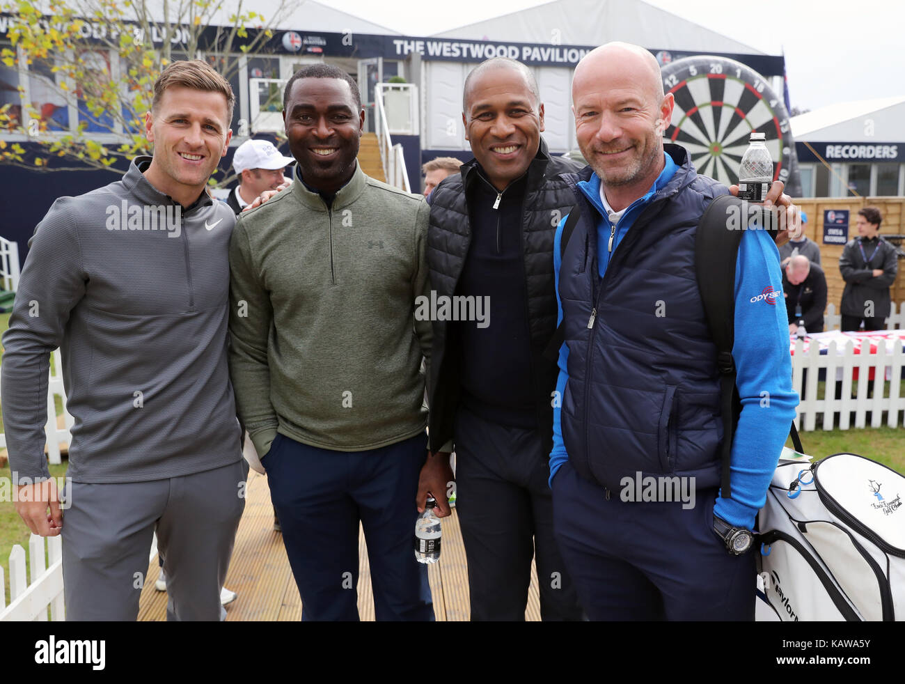 (From left to right) Ryan Taylor, Andy Cole, Les Ferdinand and Alan ...