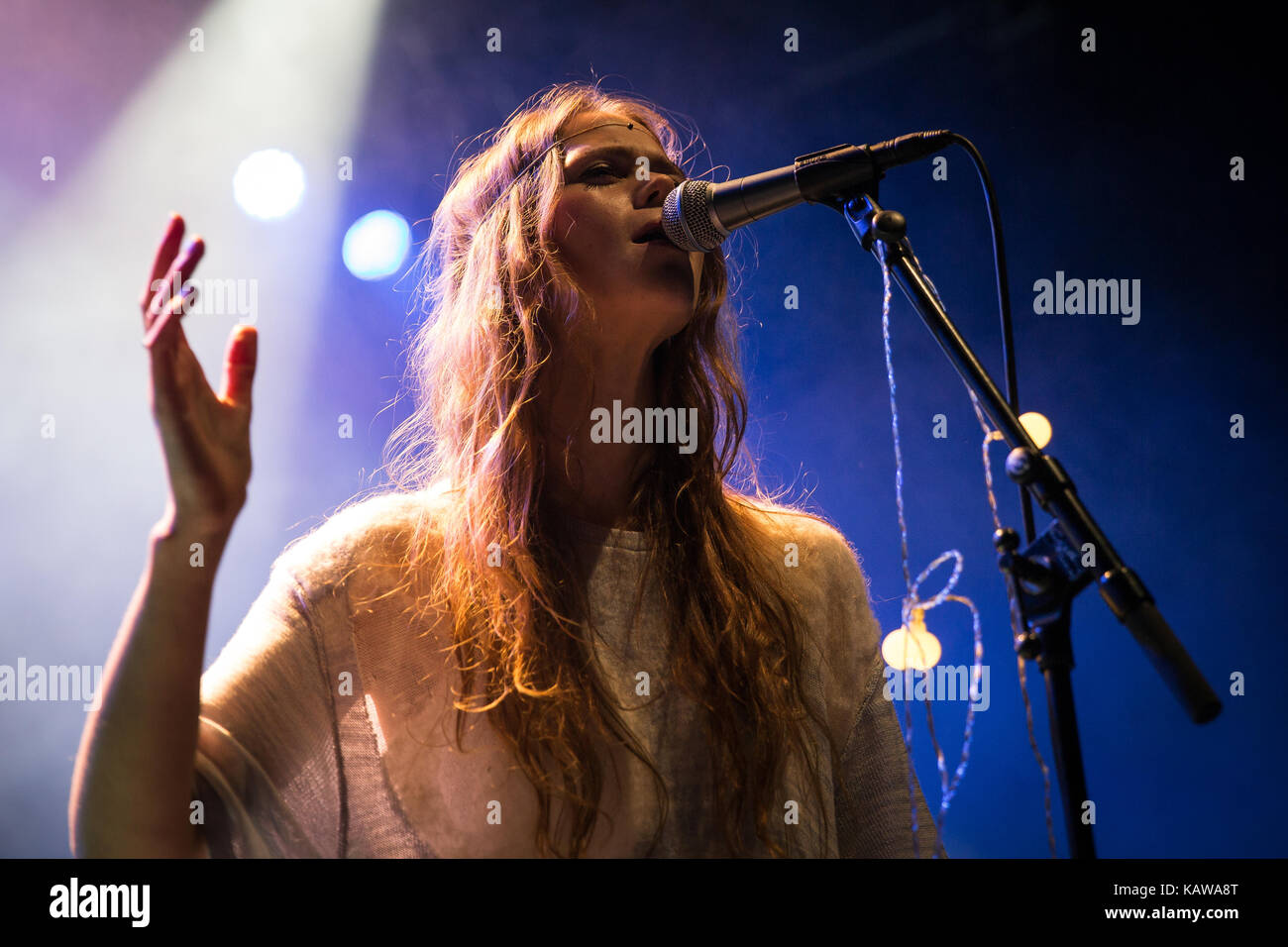 The Norwegian singer, songwriter and musician Ida Stein performs a live ...