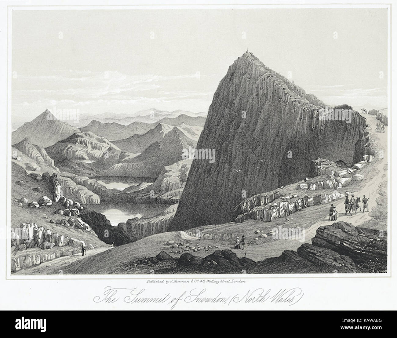 The summit of Snowdon, (north Wales Stock Photo - Alamy