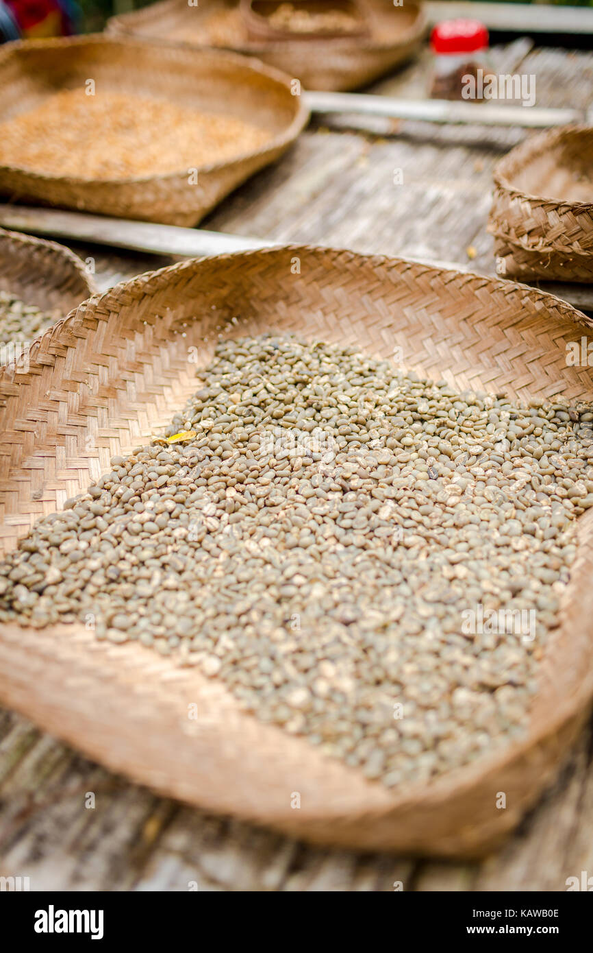 Drying coffee beans - Bali, Indonesia Stock Photo - Alamy