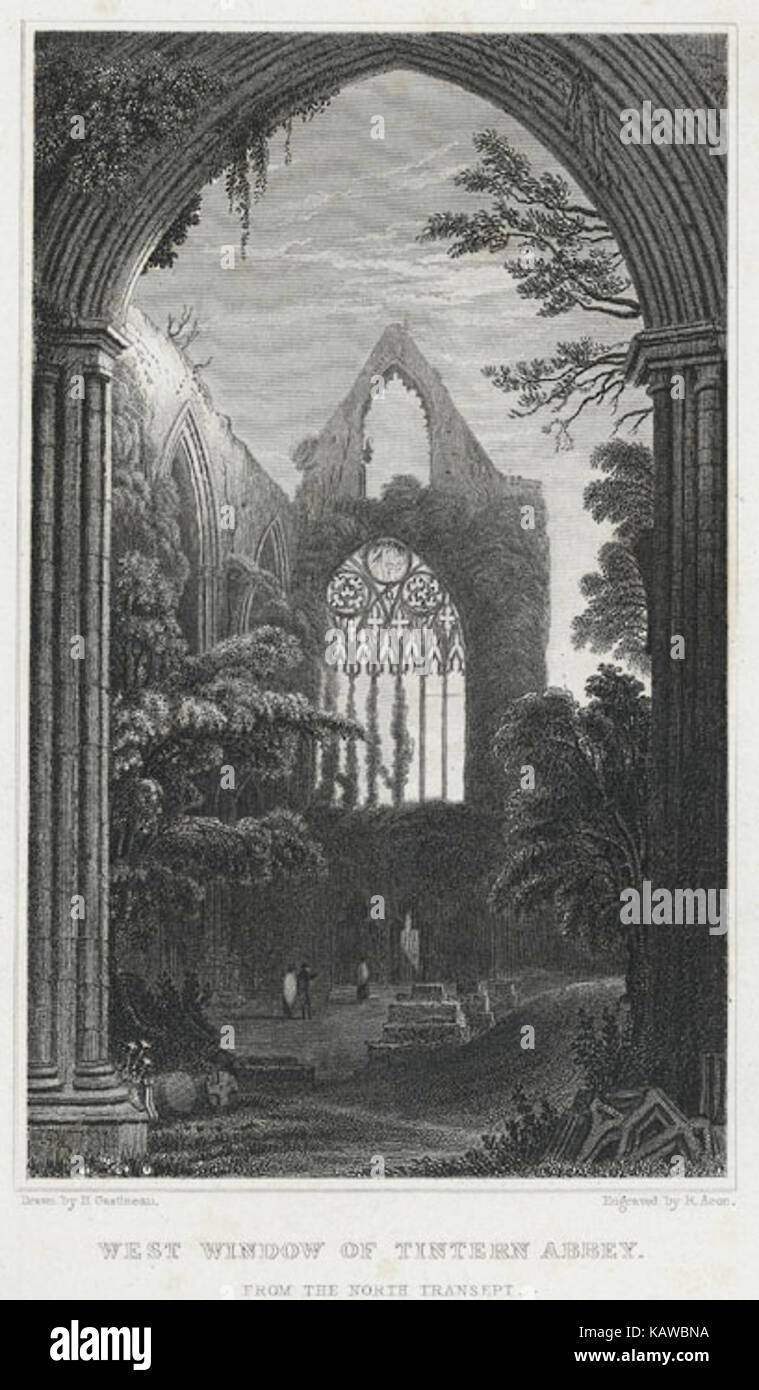 West window of Tintern Abbey. From the north transept Stock Photo - Alamy