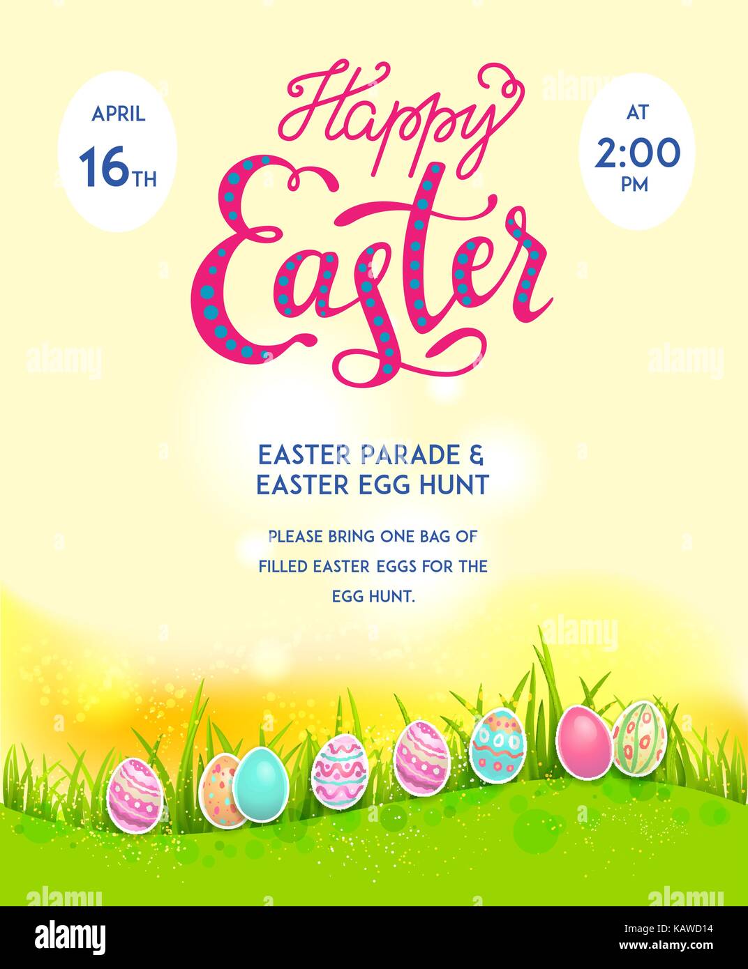 Painted colorful easter eggs Stock Vector Images - Alamy