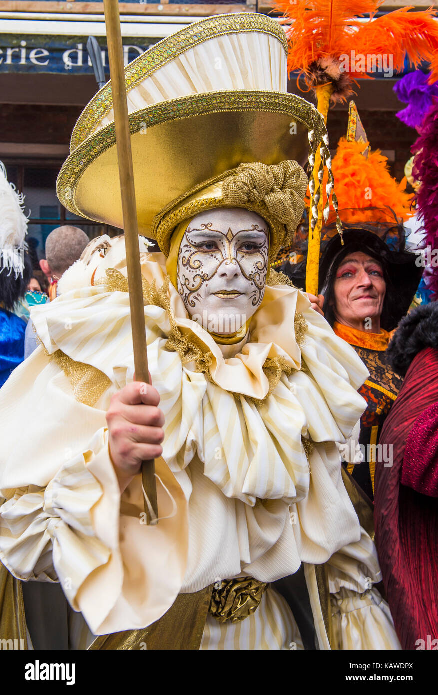 Participants in the Binche Carnival in Binche, Belgium Stock Photo - Alamy