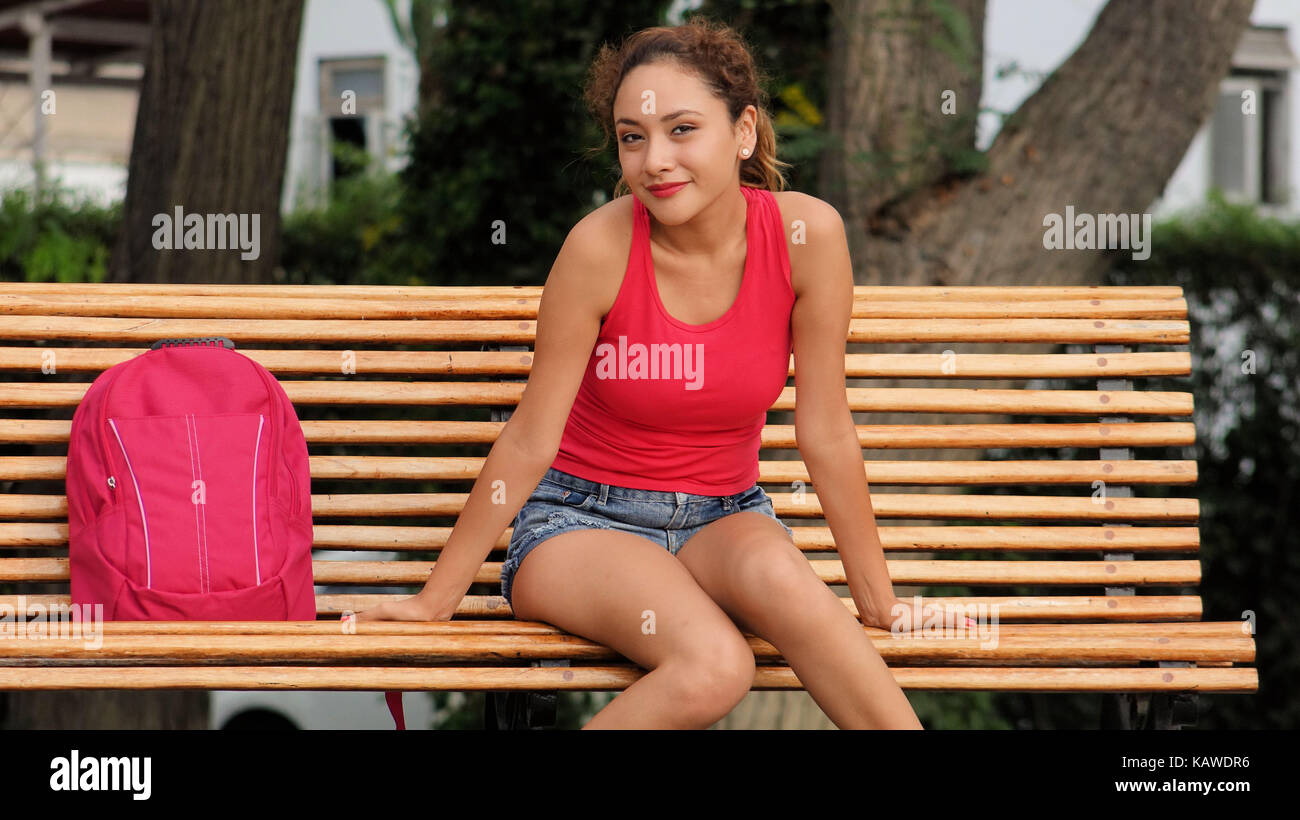 Attractive Female College Student Stock Photo - Alamy