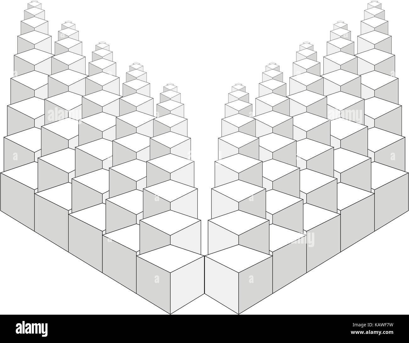Cube illusion hi-res stock photography and images - Alamy