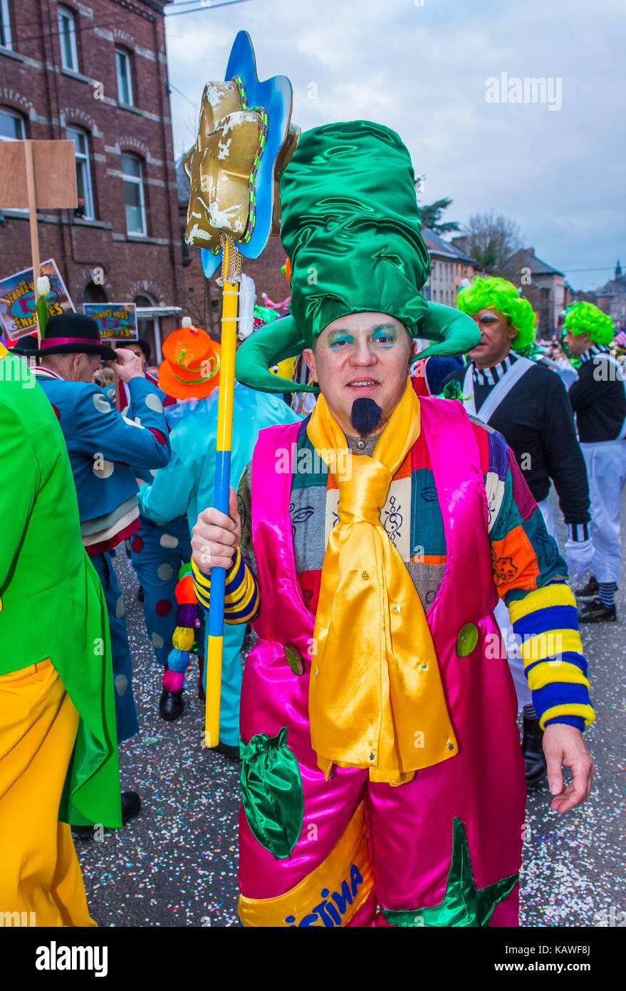 Festival carnival participants binche belgium hi-res stock photography ...