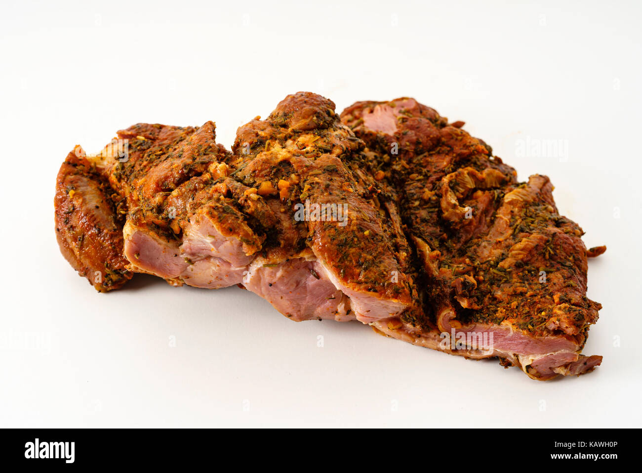 sheep meat in herb and spice herb Stock Photo - Alamy