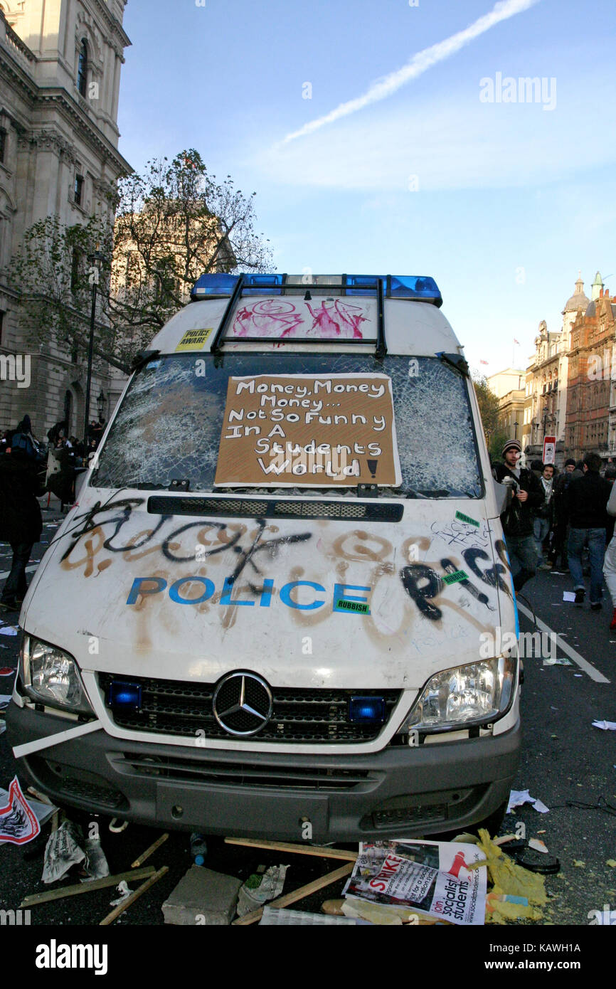 Student demo against cuts. central London 24/11/10 Stock Photo - Alamy