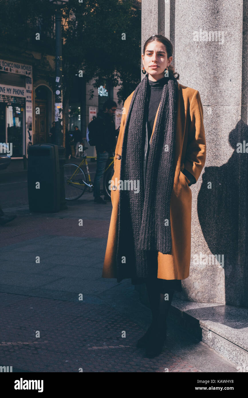 Street style in Madrid Stock Photo - Alamy