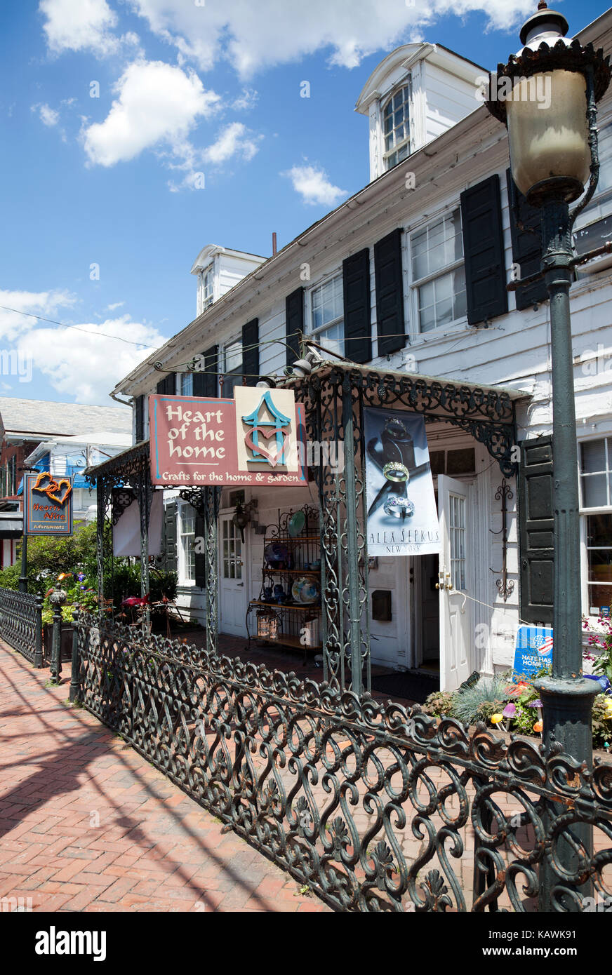 Main Road Through New Hope Town in Bucks County, Pennsylvania - USA ...