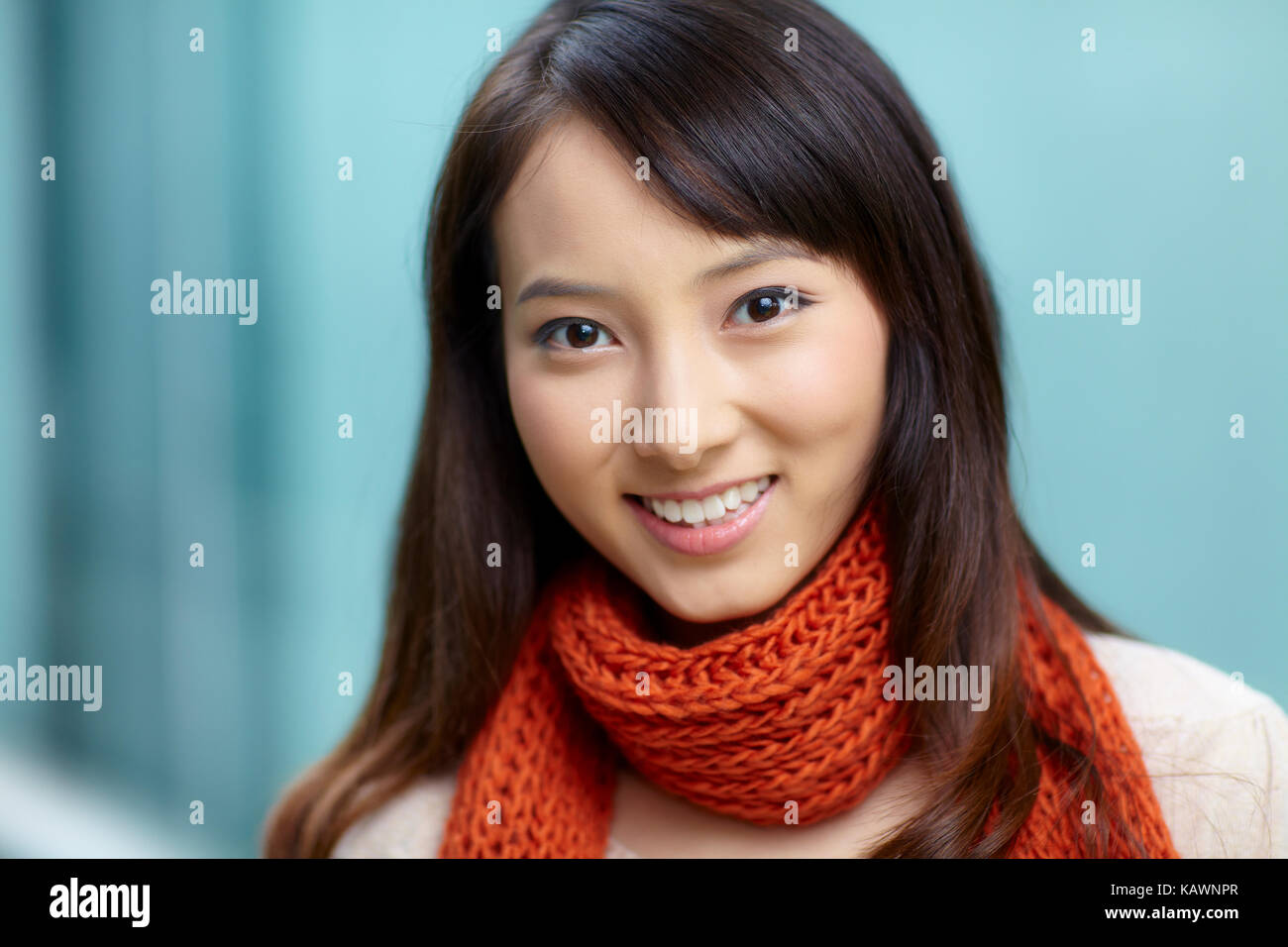 One beautiful Chinese woman smile at camera Stock Photo - Alamy