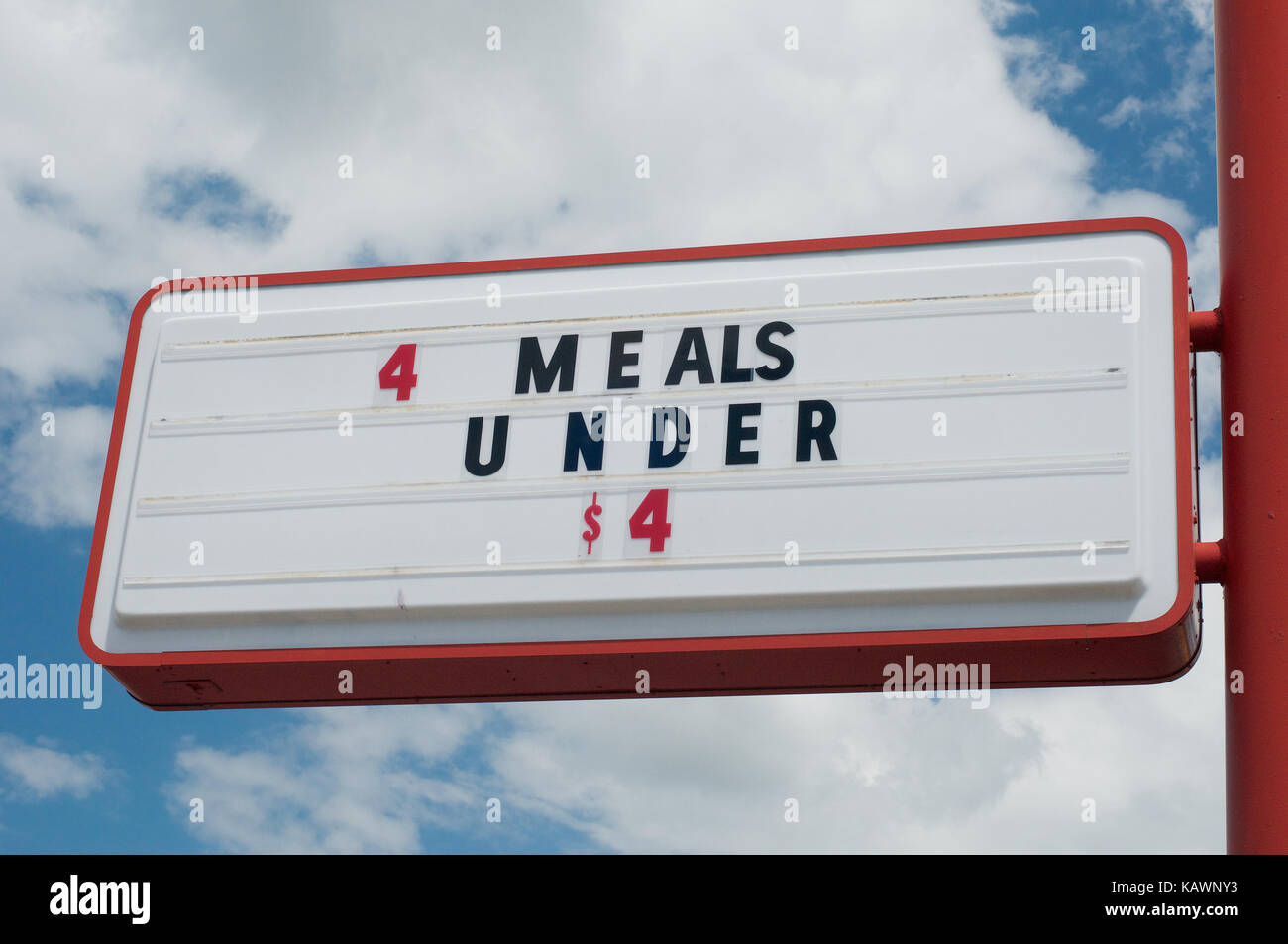Roadside sign for fast food diner Stock Photo - Alamy