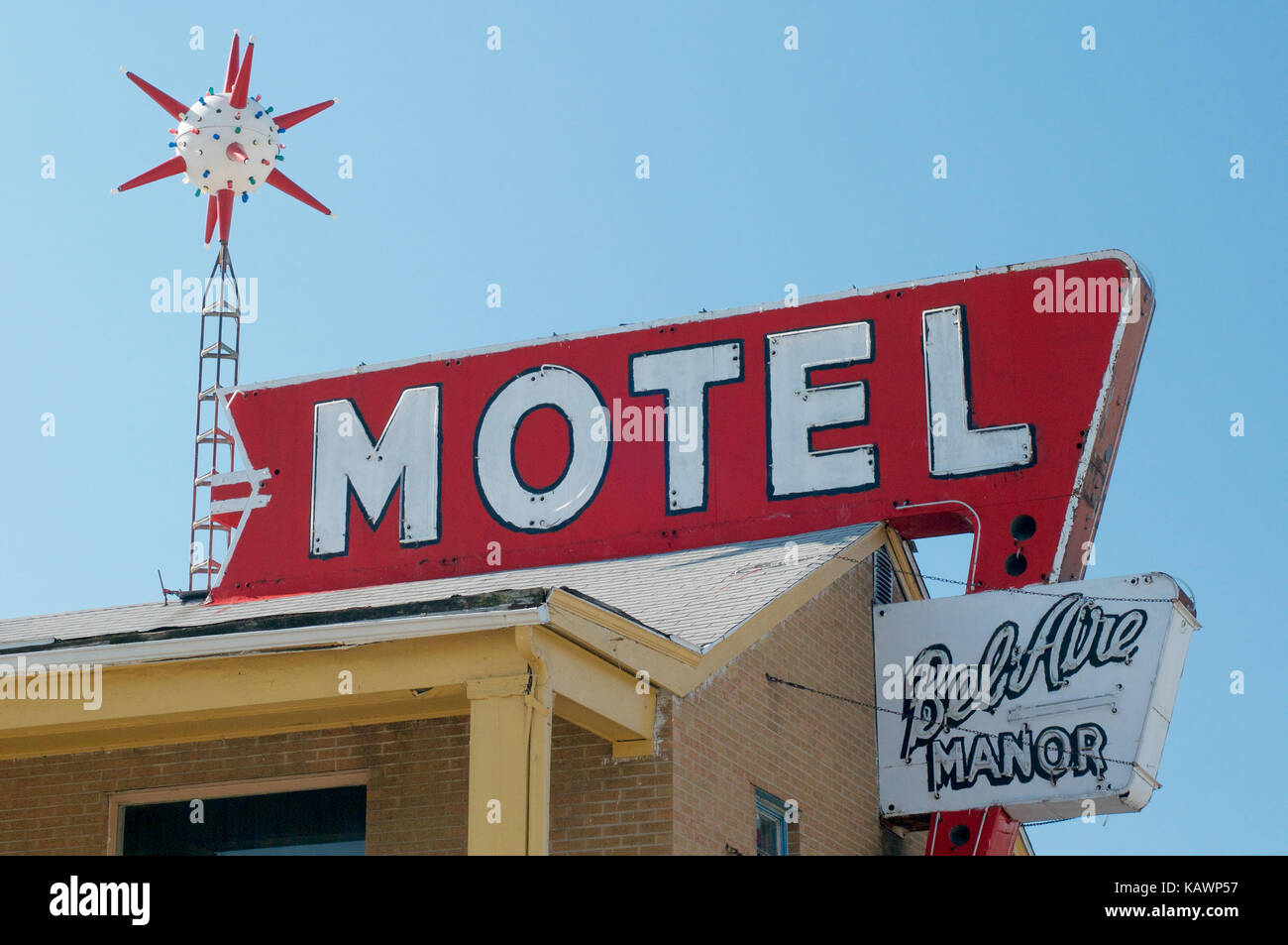 The old Bel Aire Motel on Route 66 at Springfield, Illinois, USA Stock ...