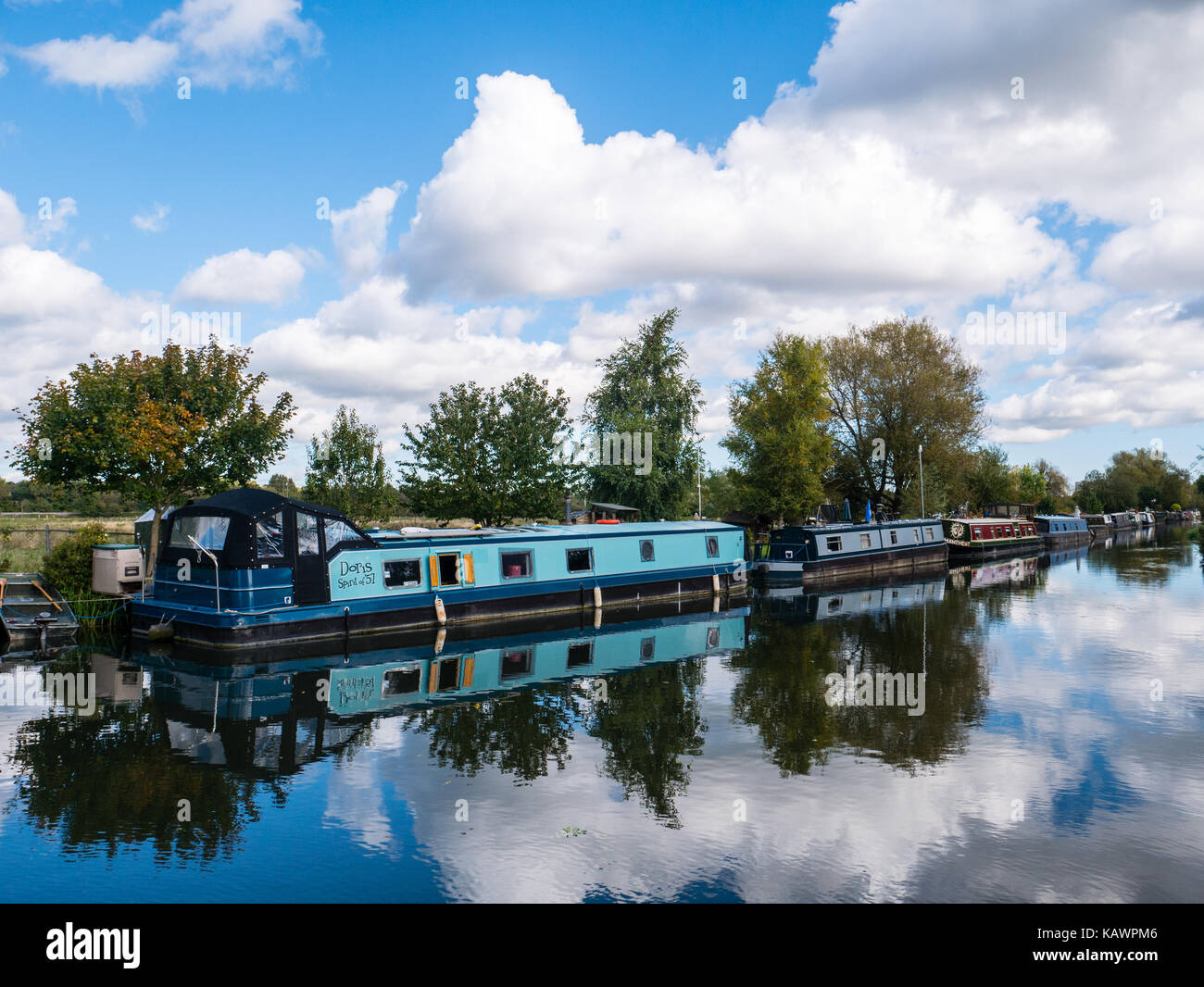 Narrow Boats River Kennet ,nr Southcote Weir, Reading, Berkshire ...
