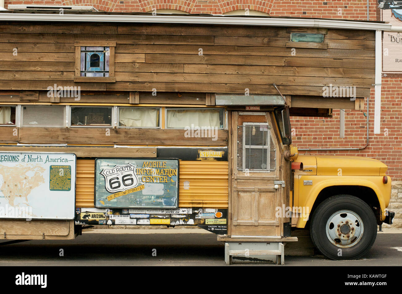 Mobile Information Center on Route 66 in Pontiac, Illinois, USA Stock ...