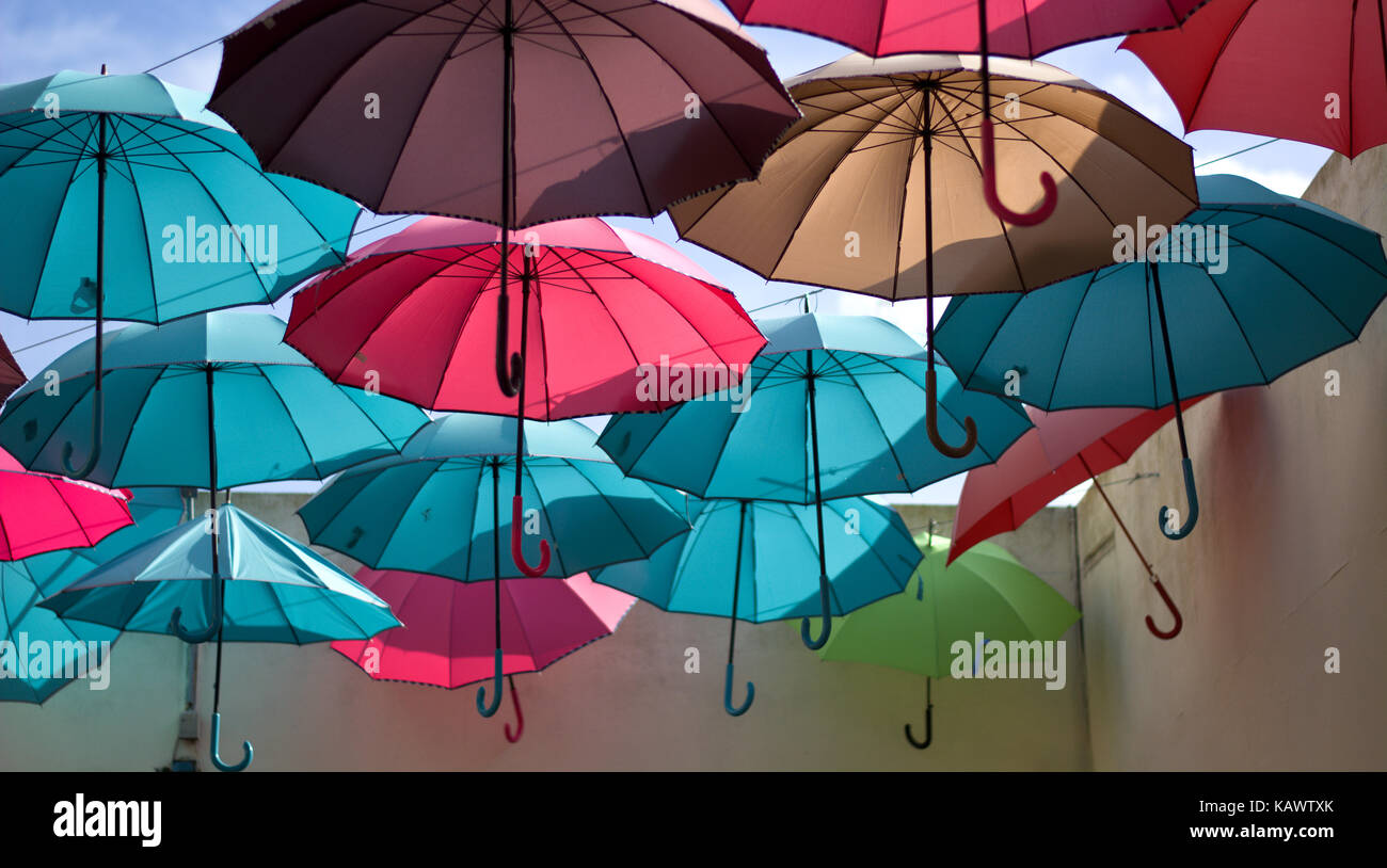 Colors of the umbrellas Stock Photo - Alamy
