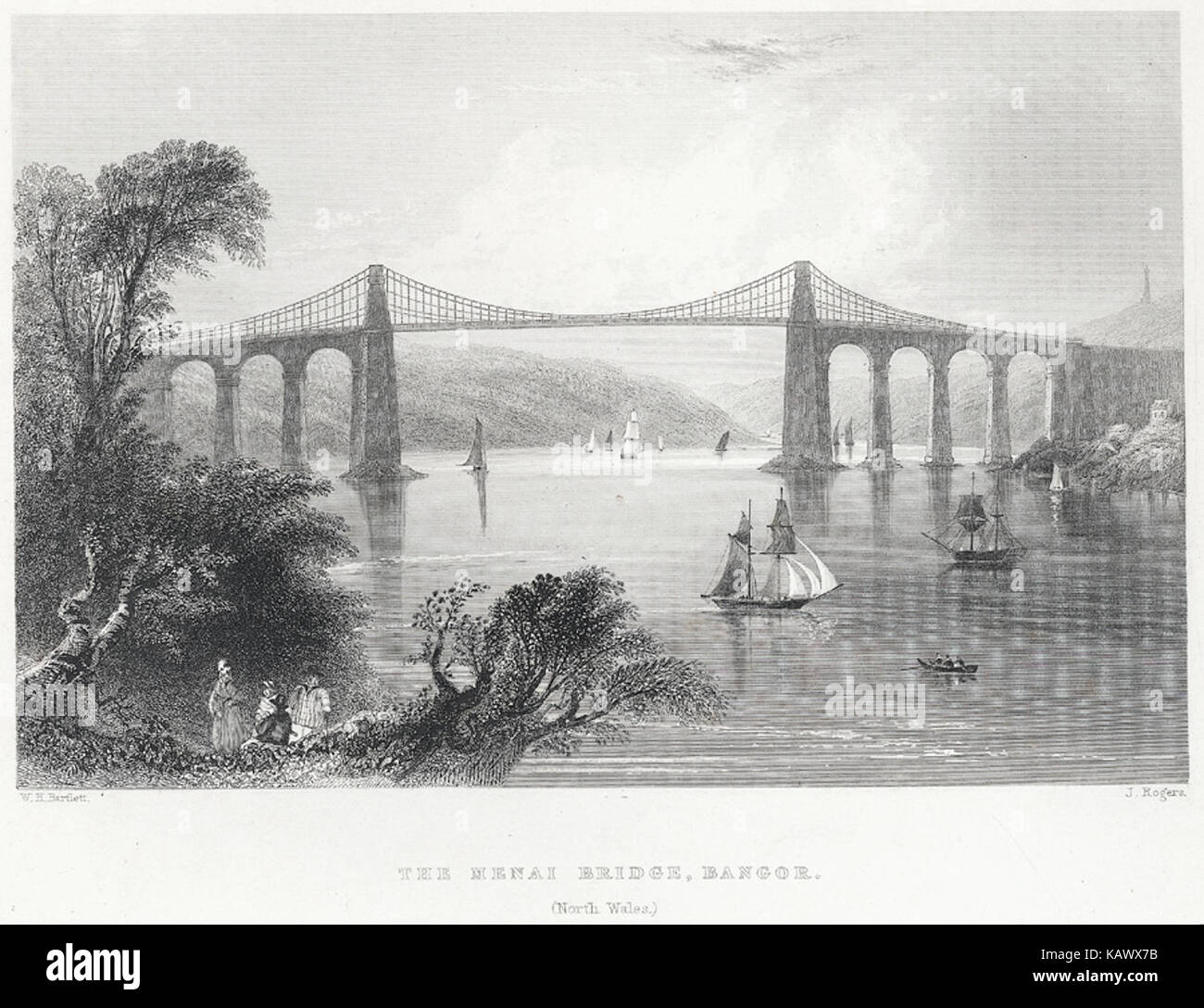 Menai bridge painting hi-res stock photography and images - Alamy