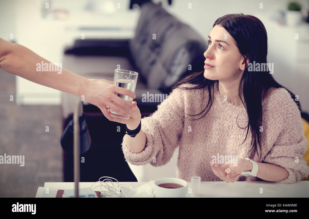 Cheerless sad woman taking hi-res stock photography and images - Alamy