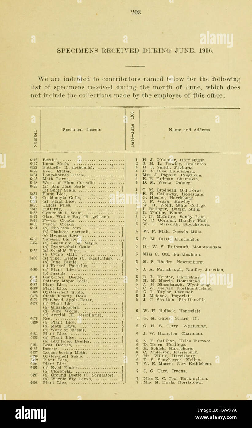 The serpents of Pennsylvania (Page 203) BHL11537005 Stock Photo - Alamy