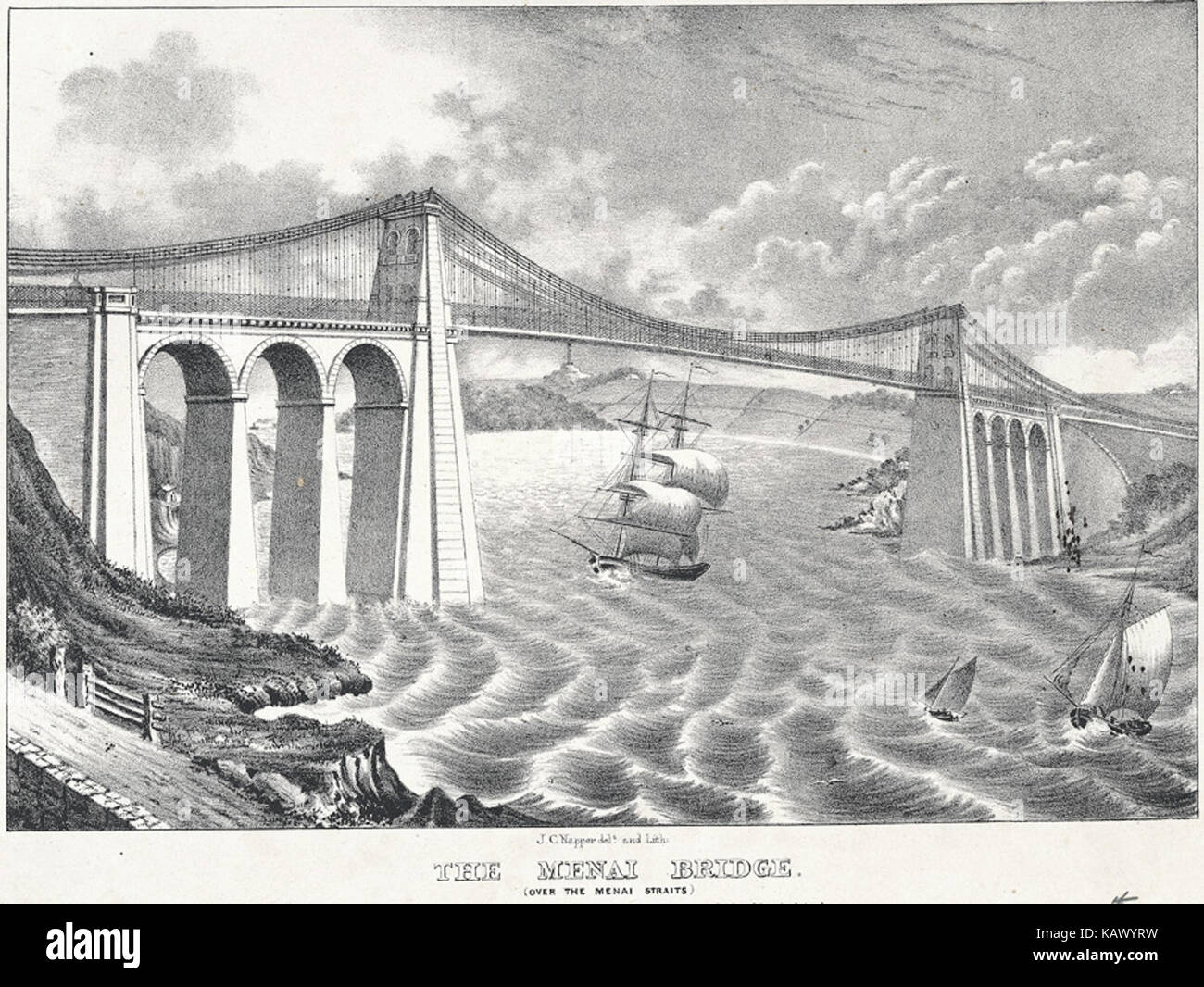 The Menai Bridge (over the Menai Straits Stock Photo - Alamy