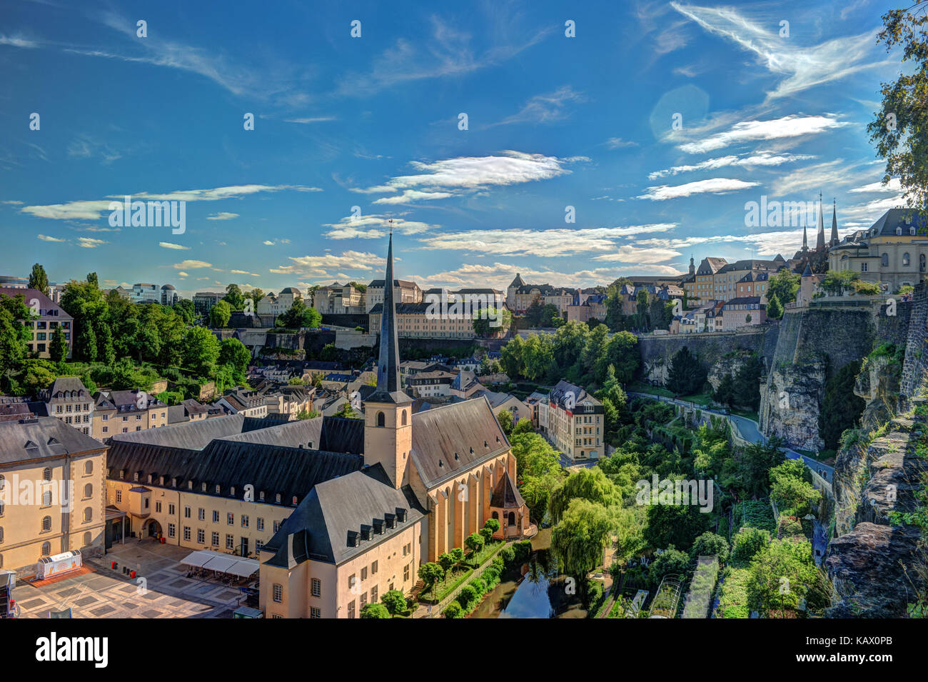 Panoramic aerial view of Luxembourg Stock Photo - Alamy
