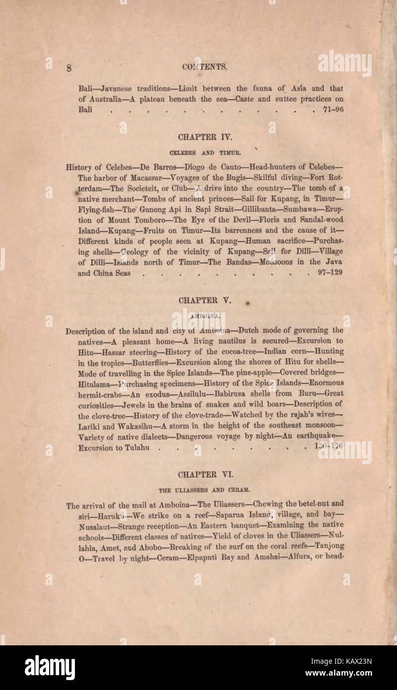 Travels in the East Indian Archipelago BHL46295203 Stock Photo - Alamy