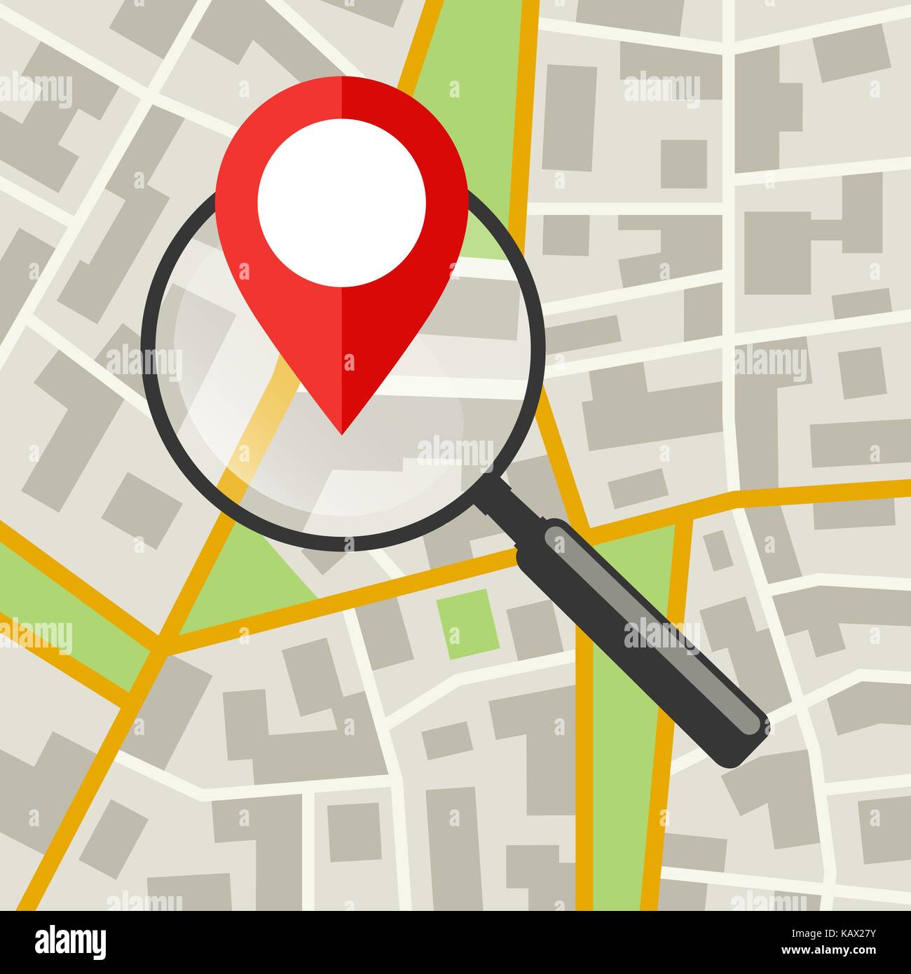 Location magnifier icon map Stock Vector Images - Alamy