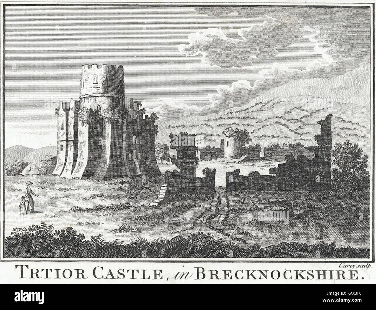 Trtior Castle, in Brecknockshire Stock Photo - Alamy