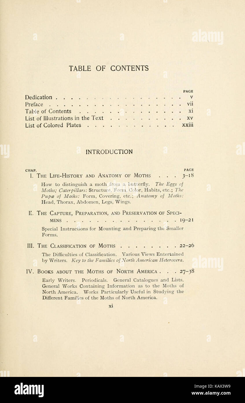 The moth book (Page 11) BHL17026227 Stock Photo - Alamy