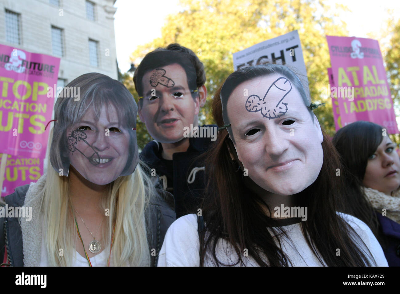 Student demo against cuts. Central London, UK 24/10/10 Stock Photo - Alamy