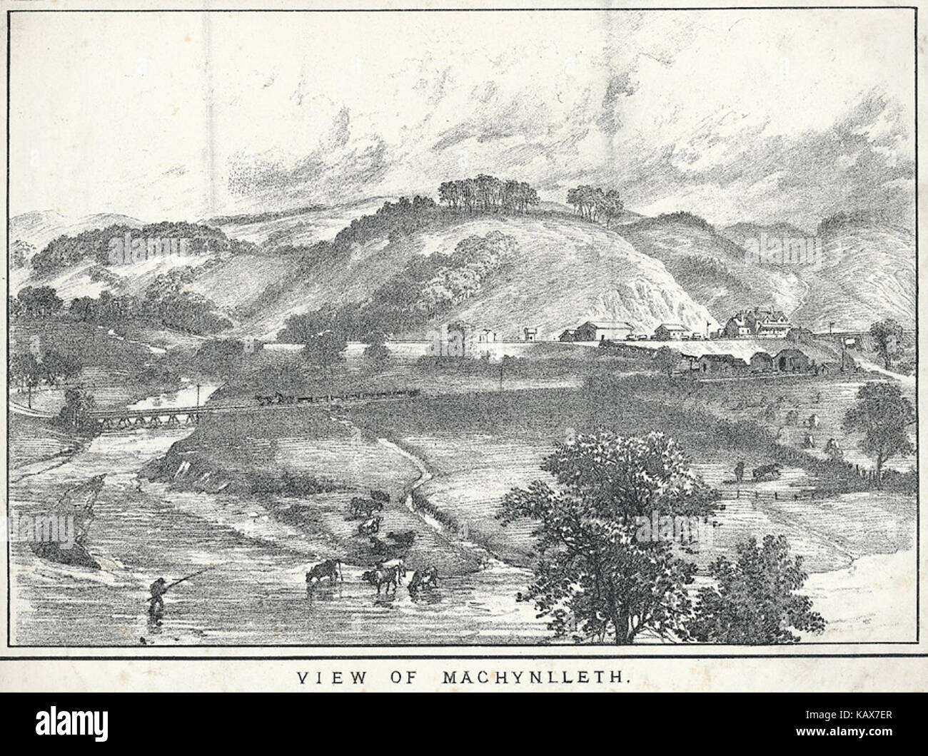 View of Machynlleth Stock Photo - Alamy