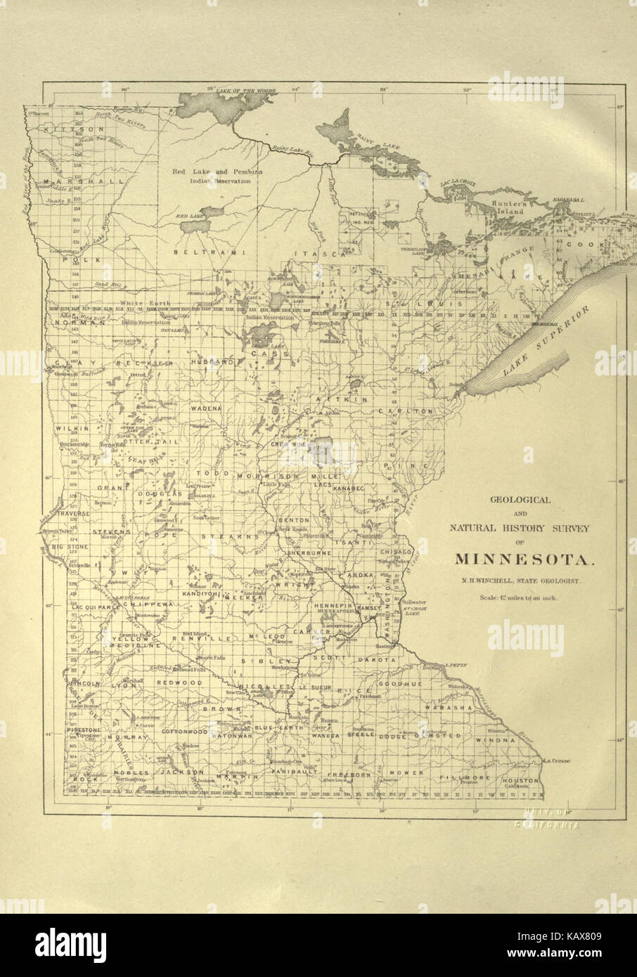 The geology of Minnesota BHL19709141 Stock Photo - Alamy