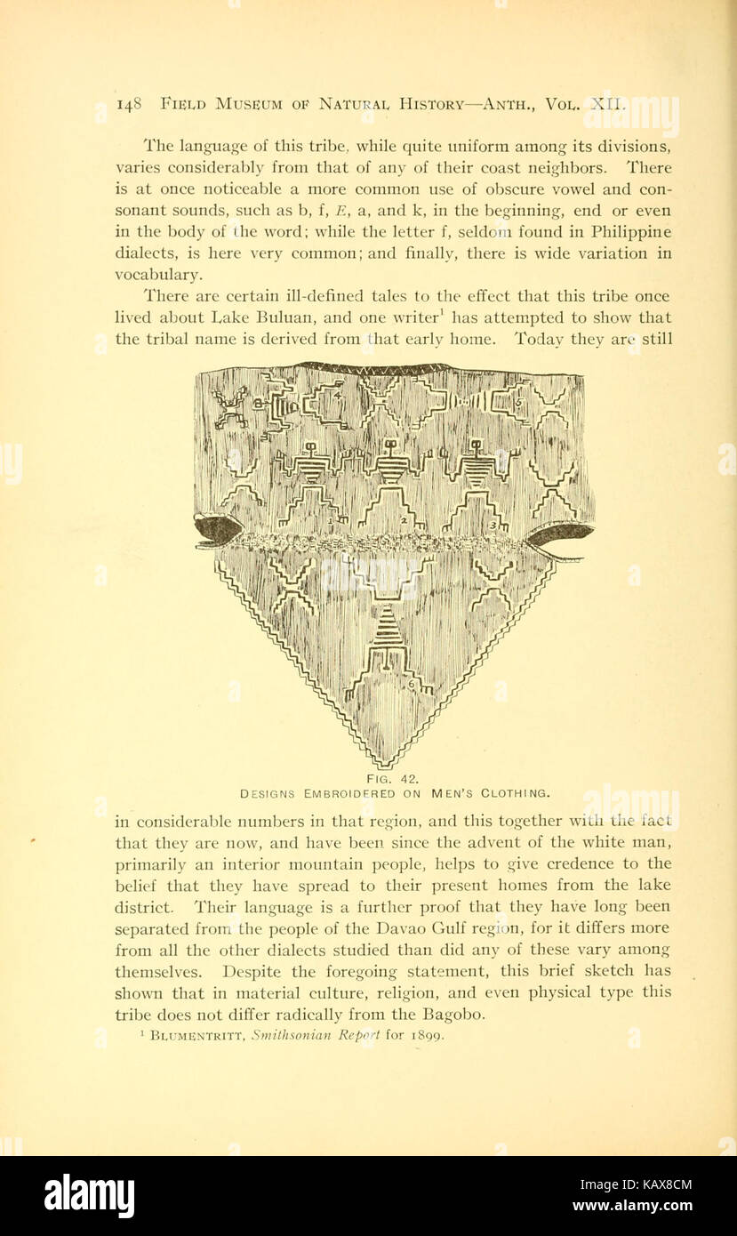 The wild tribes of Davao district, Mindanao (Page 148) BHL2660194 Stock ...