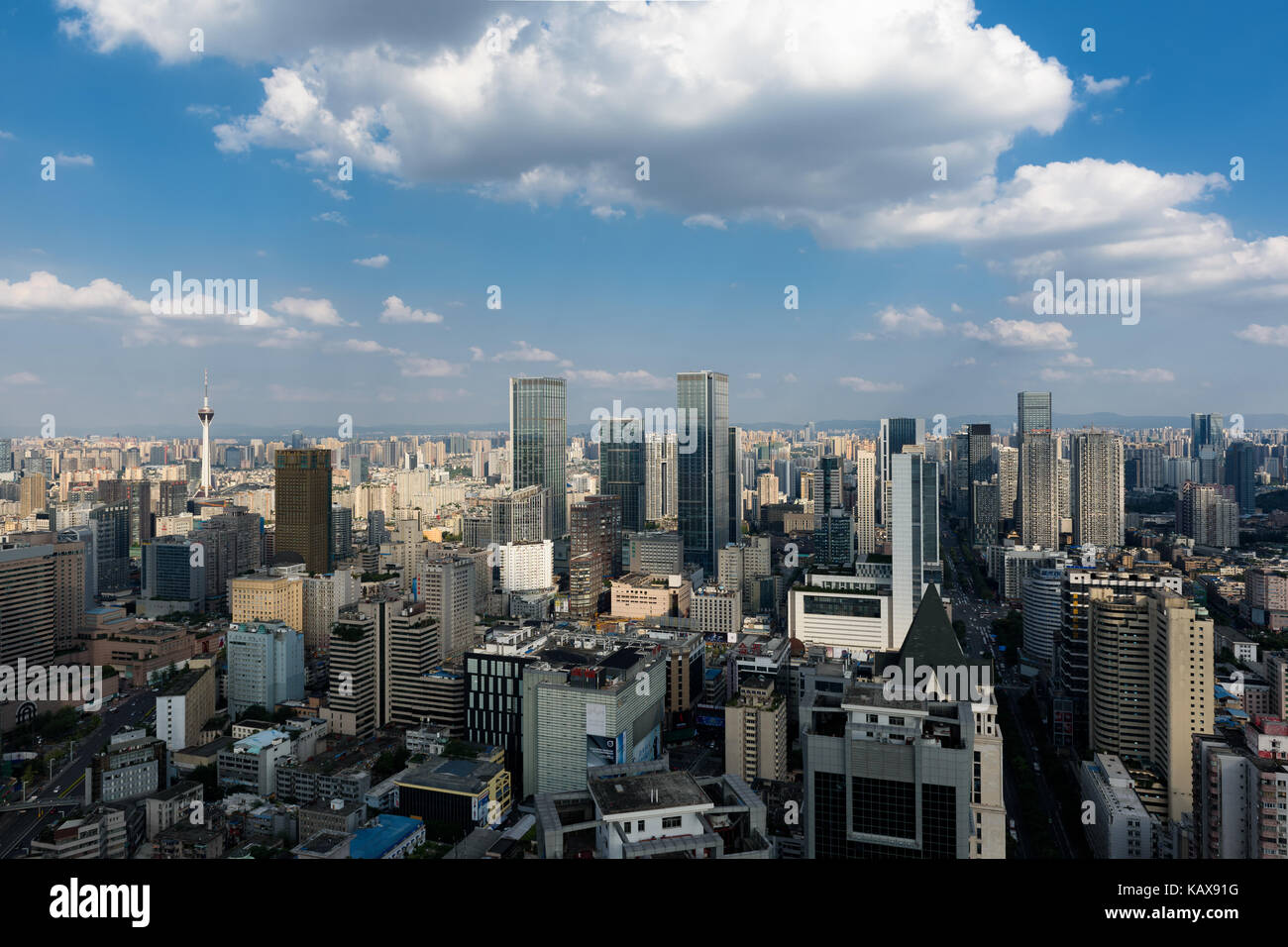 The downtown skyline in Chengdu,Sichuan province ,China Stock Photo - Alamy