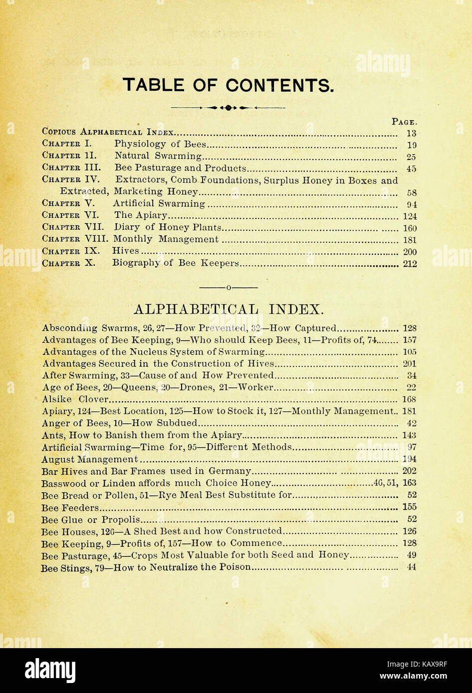 The new bee keepers' text book (Page xiii) BHL42109767 Stock Photo - Alamy