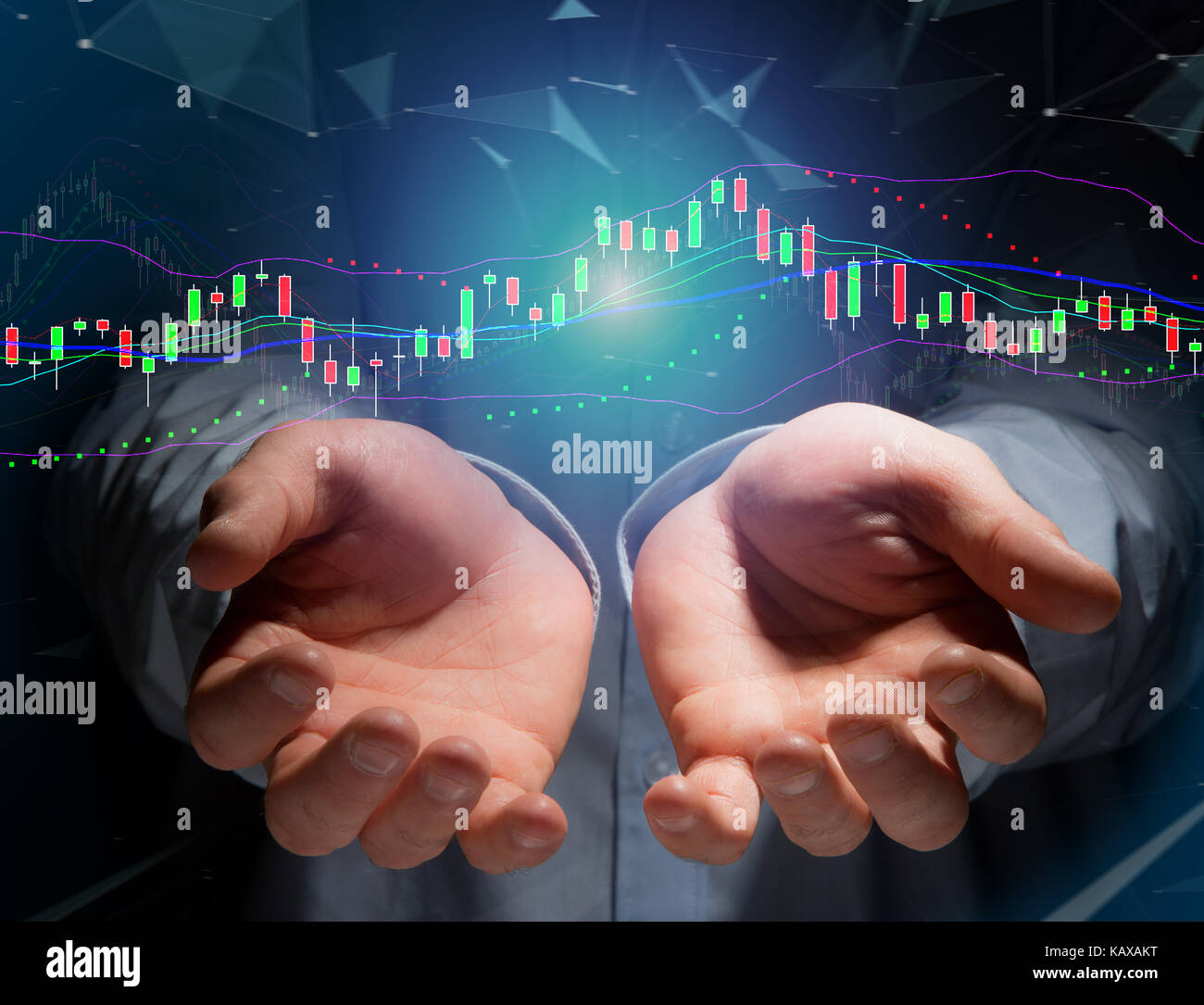 View of a Trading forex data information displayed on a stock exchange ...