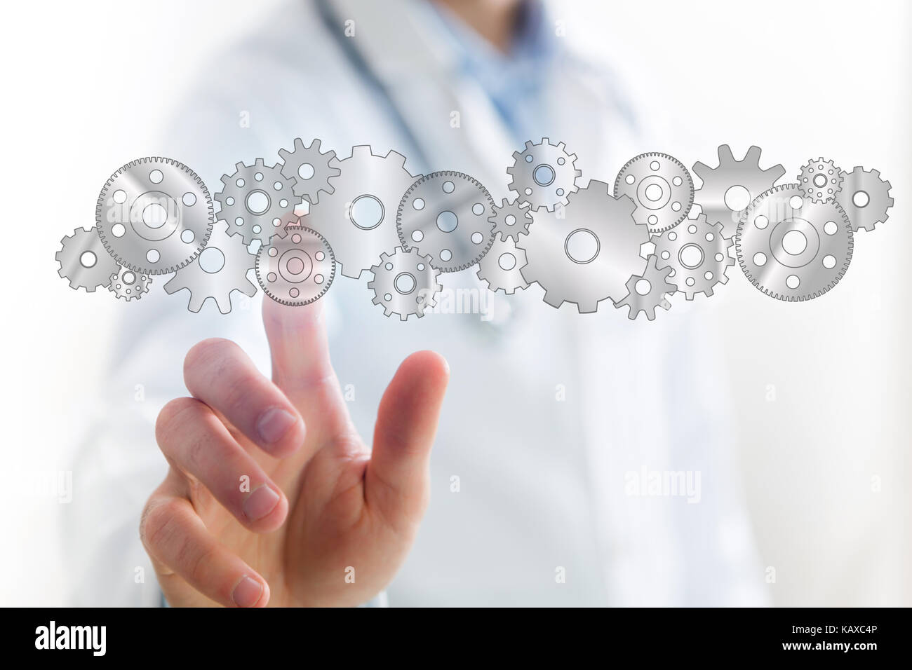 Concept view of setting a technology interface with cogwheel - Gear ...