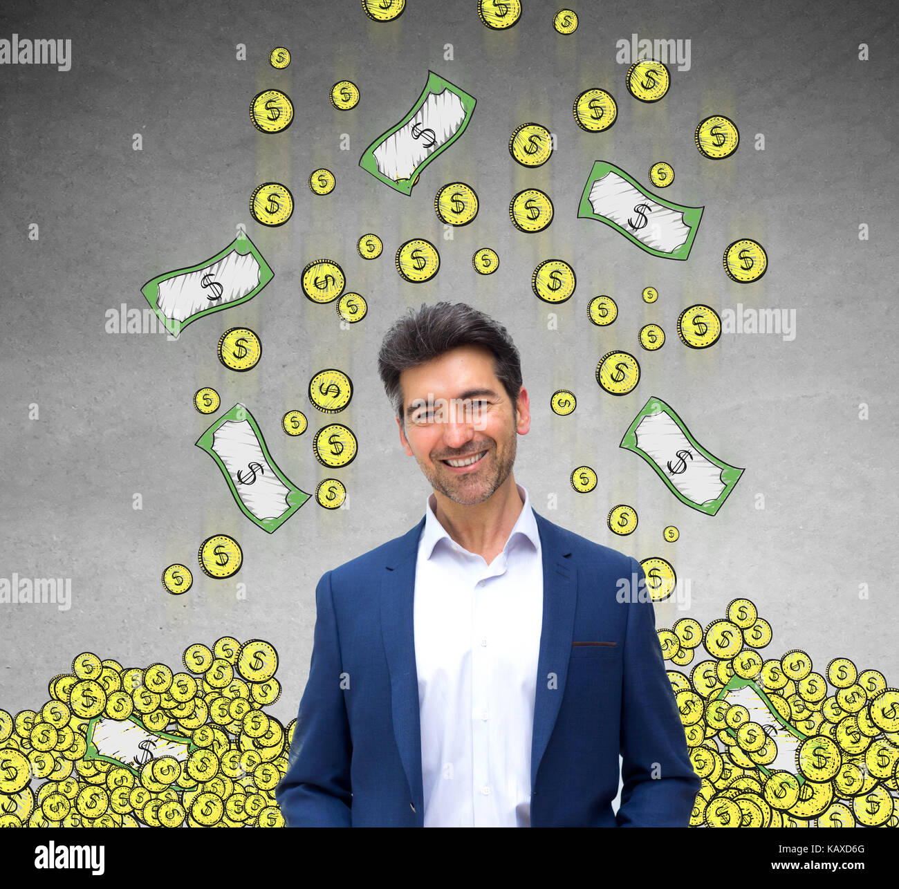Man with a lot of money hi-res stock photography and images - Alamy