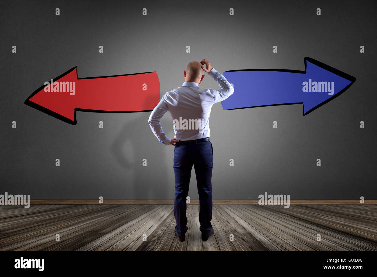 View of a Choosing the good direction - daily life concept Stock Photo ...