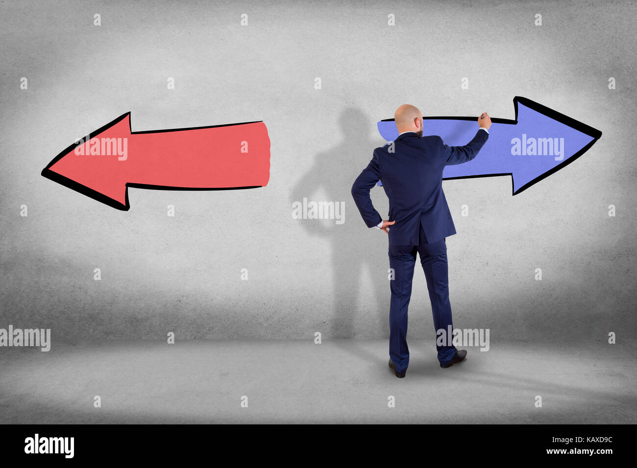 View of a Choosing the good direction - daily life concept Stock Photo ...