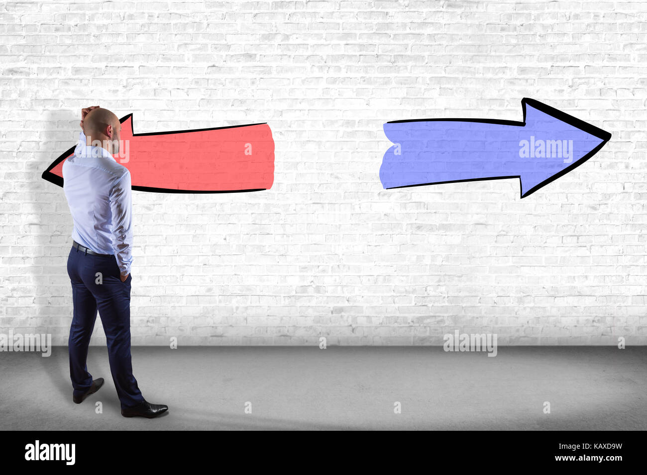 View of a Choosing the good direction - daily life concept Stock Photo ...