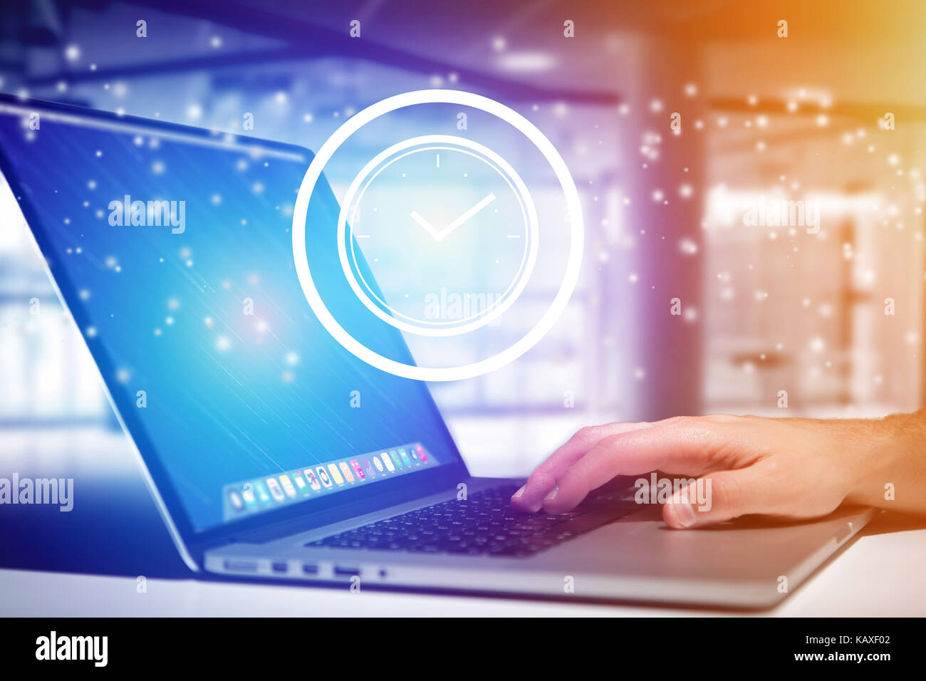 Concept view of being just in time - Time concept Stock Photo - Alamy