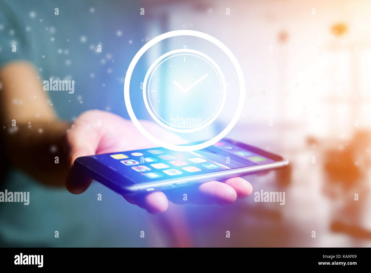 Concept view of being just in time - Time concept Stock Photo - Alamy