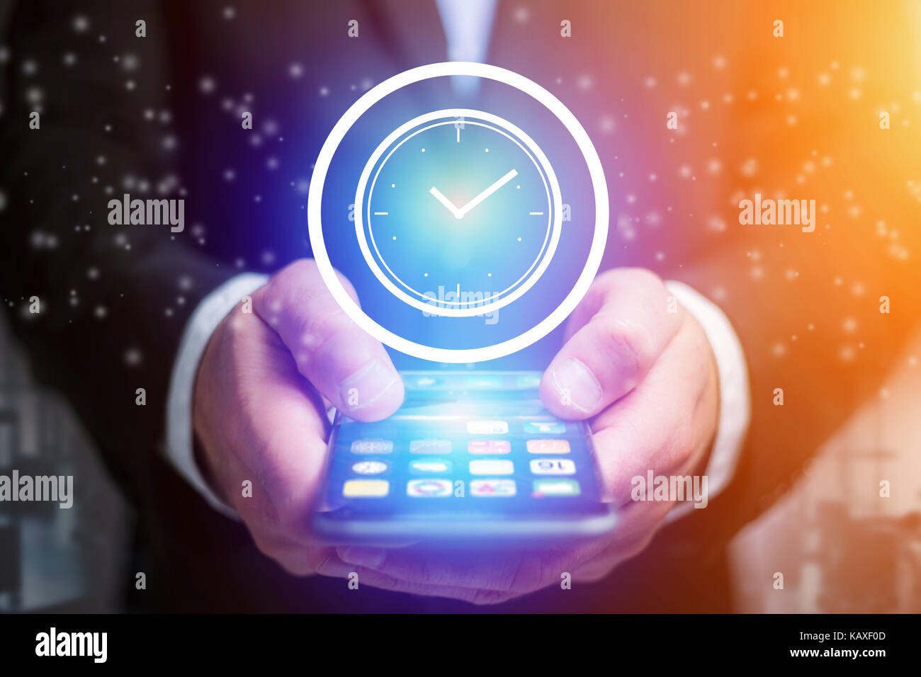 Concept view of being just in time - Time concept Stock Photo - Alamy